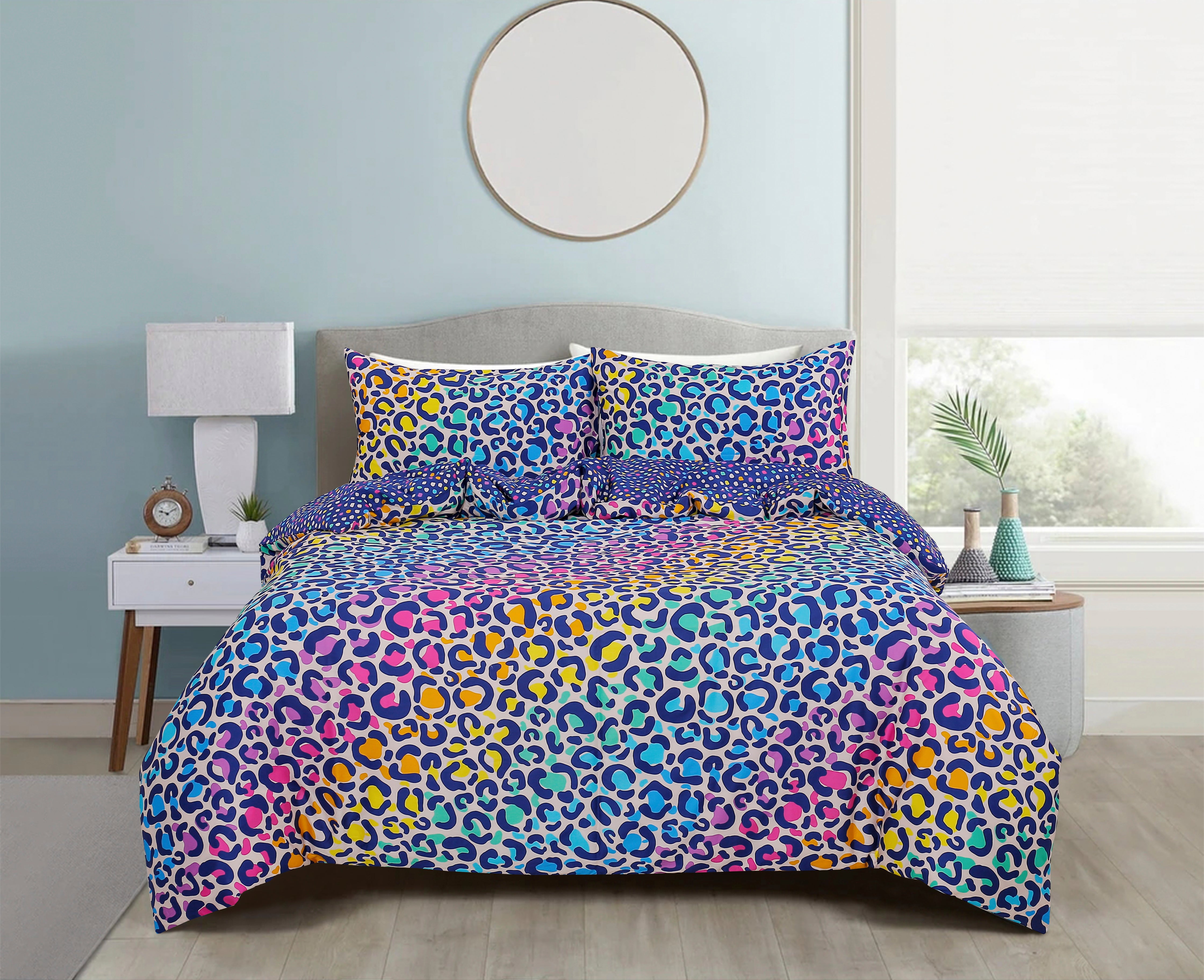 Rainbow Leopard Quilt Cover Set by Suzz in Colour – eight hours