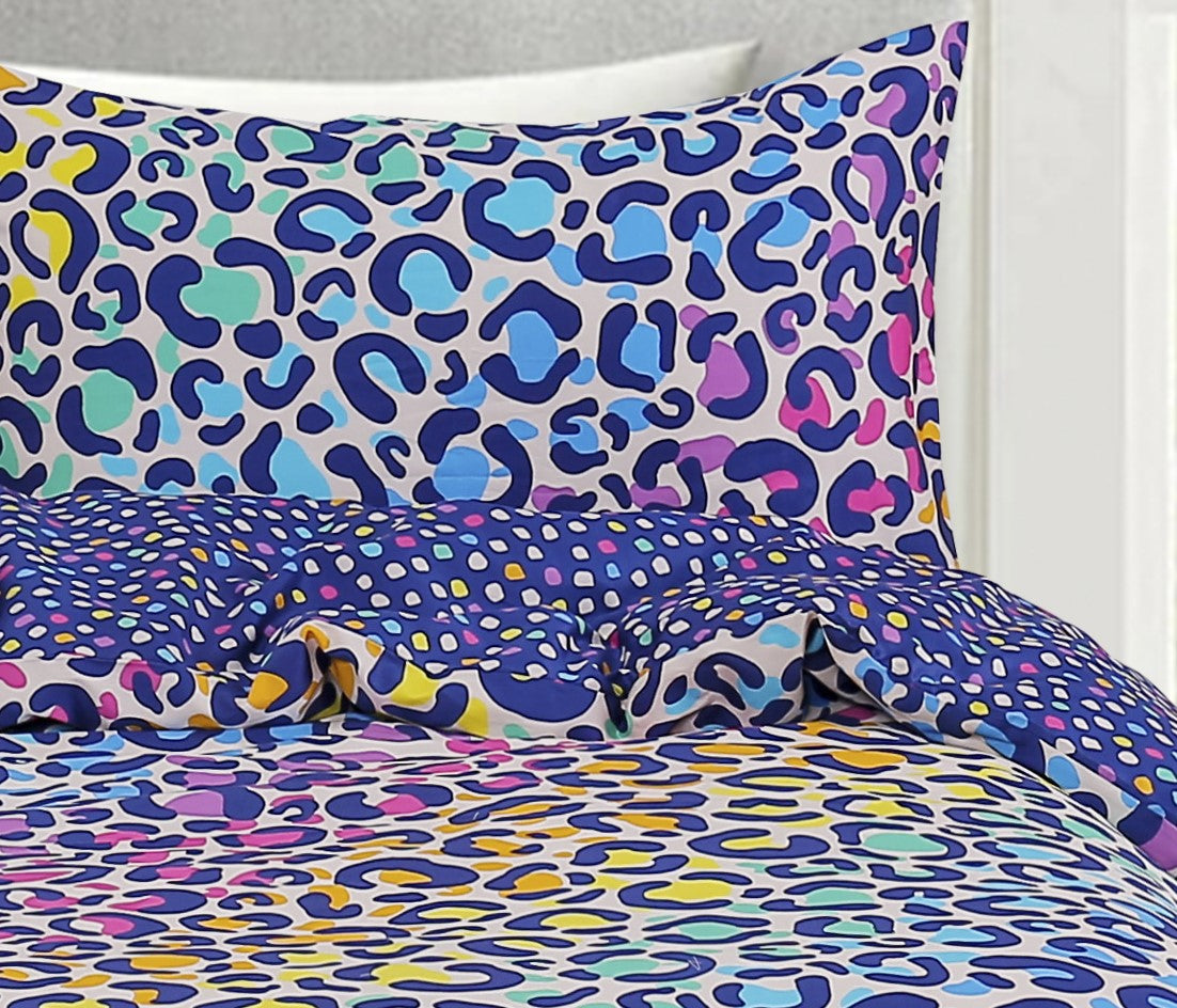 Rainbow Leopard Quilt Cover Set by Suzz in Colour – eight hours