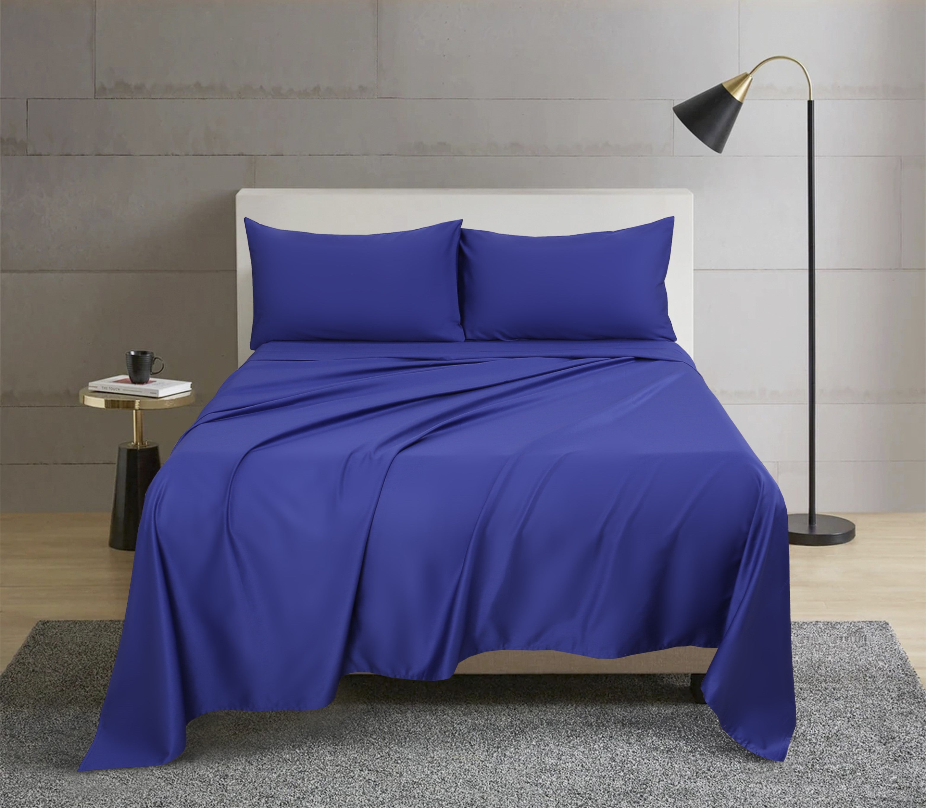 Plain Royal Blue Complete Sheet Set – eight hours